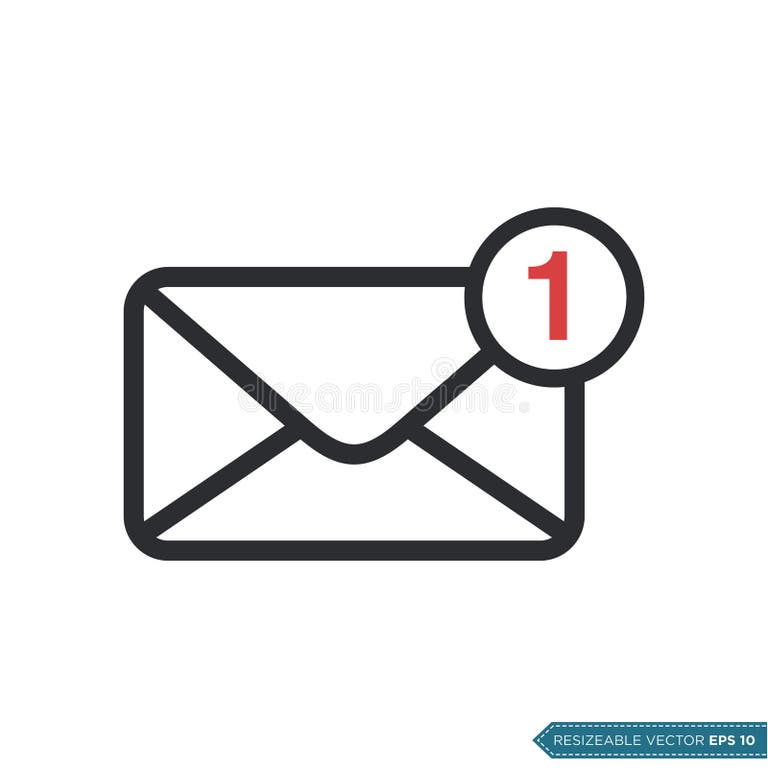 Simple Trendy Inbox Email Icon Vector Template Flat Illustration Design Stock Illustration ...