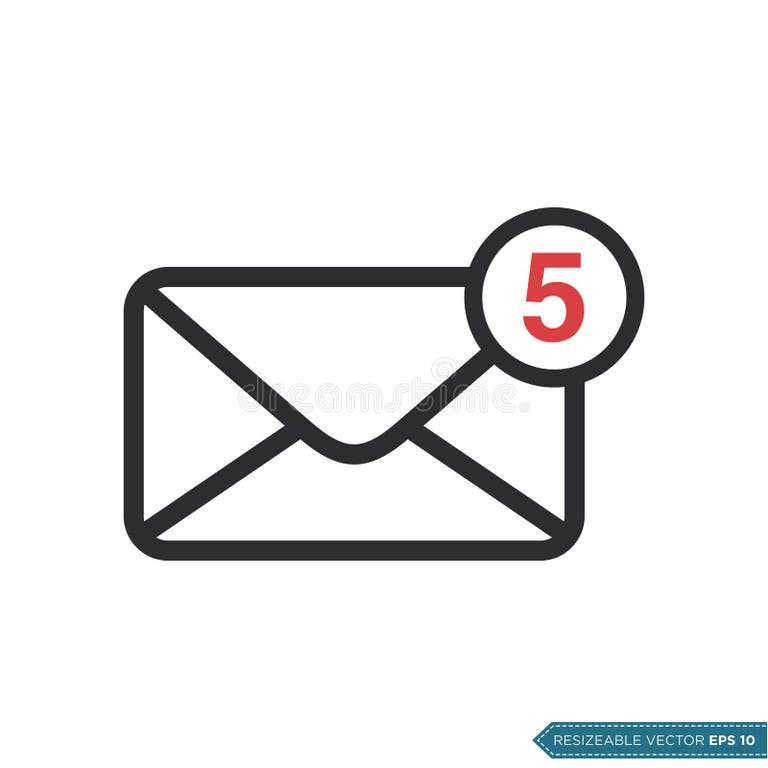 Simple Trendy Inbox Email Icon Vector Template Flat Illustration Design ...