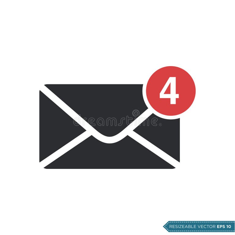 Simple Trendy Inbox Email Icon Vector Template Flat Illustration Design ...