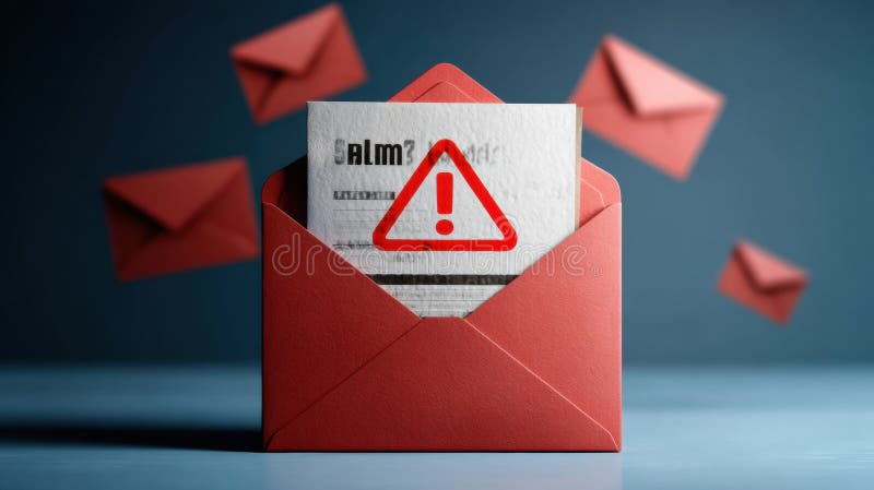 Inbox Filled with Scam Messages in Red Alerts with Top Section ...