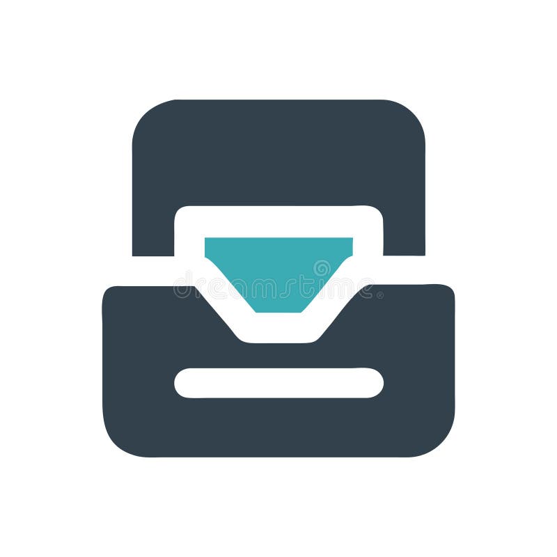 Inbox Folder Icon for Email Stock Vector - Illustration of techicon ...
