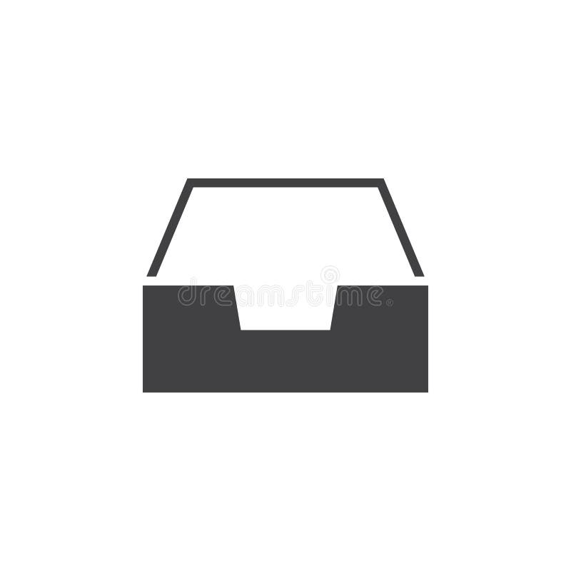 Inbox Icon , Box Solid Logo Illustration, Pictogram Isolat Stock ...