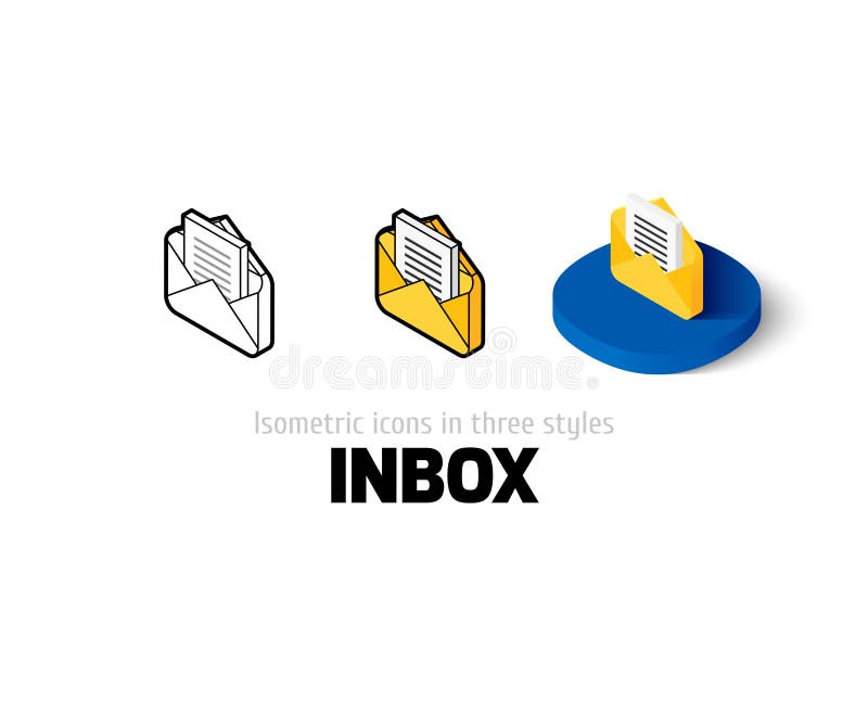 Inbox Icon in Different Style Stock Vector - Illustration of computer ... Inbox Icon in Different Style Stock Vector - Illustration of computer ...