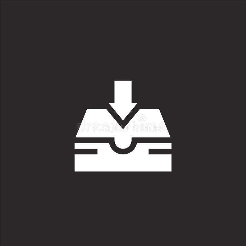 Inbox Icon. Filled Inbox Icon for Website Design and Mobile, App ...