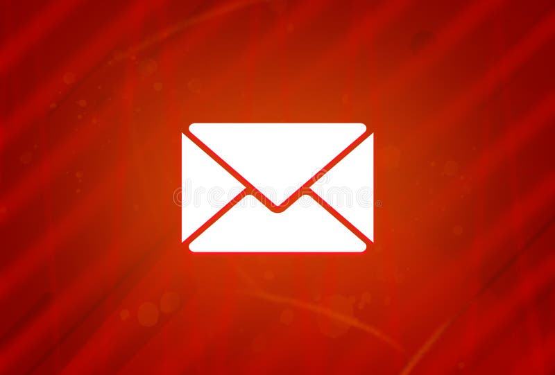 Inbox Icon Isolated on Abstract Red Gradient Magnificence Background ...