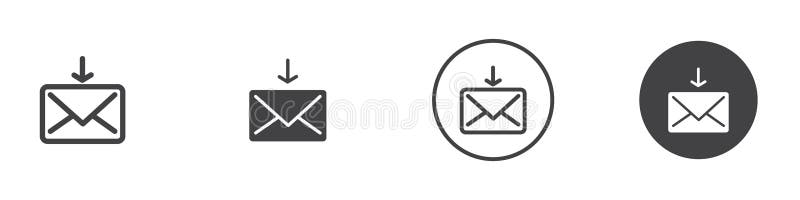 Inbox Icon Thin Line Illustration Stock Vector - Illustration of ...
