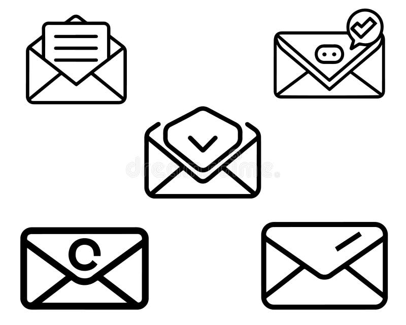 Inbox Icon Vector Drawn by Hands Vector Illustration on White ...