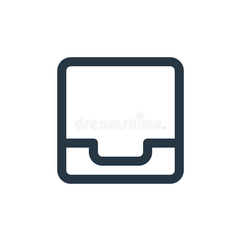 Inbox Icon Vector from Email Ui Concept. Thin Line Illustration of ...