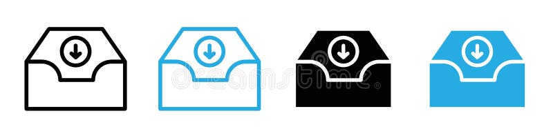 Email Inbox Icon Ideal for Communication and Messaging Designs Stock ...