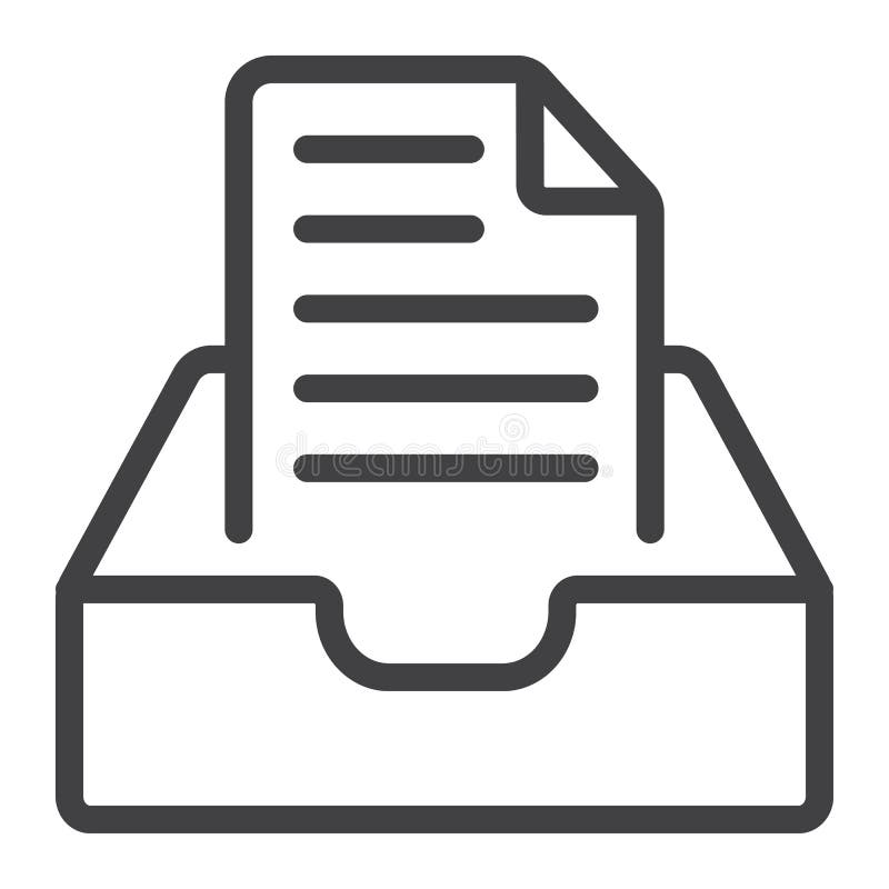 Mailbox Line and Glyph Icon, Post and Address, Pobox Sign, Vector ...