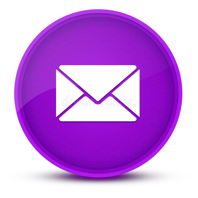 Inbox Luxurious Glossy Purple Round Button Abstract Stock Illustration ...