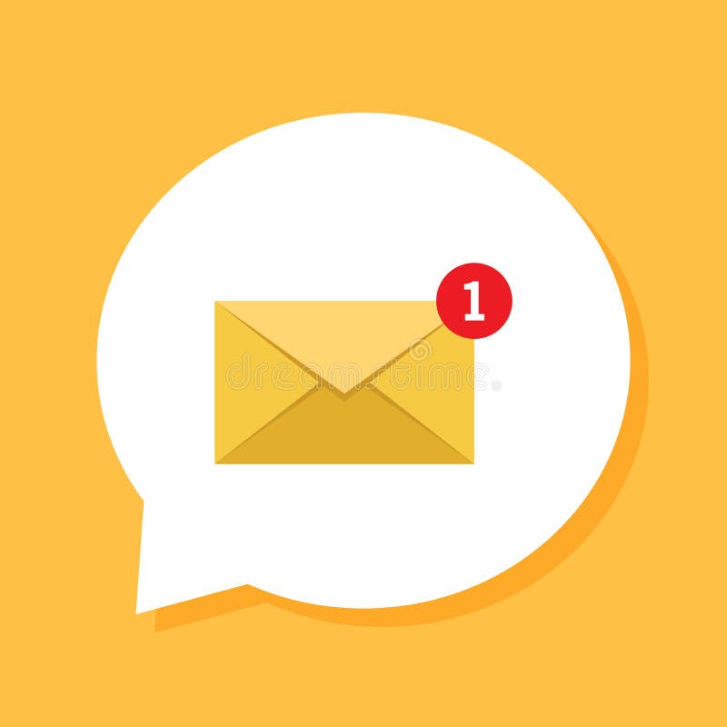 Inbox Mail or Email, Flat Design Vector Illustration Stock Vector ...