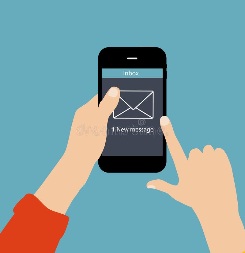 Inbox Mail Icon with Letters. on White Stock Illustration ... Inbox Mail Icon with Letters. on White Stock Illustration ...