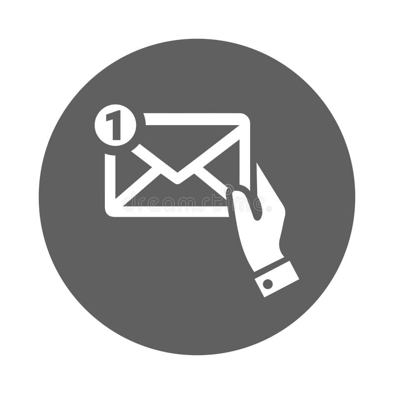 Inbox, Mail, Notification Icon. Gray Vector Design Stock Vector ...