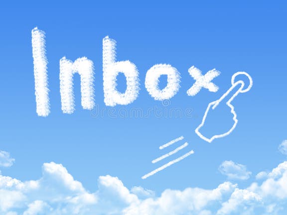 Inbox message cloud shape stock illustration. Illustration of email ...