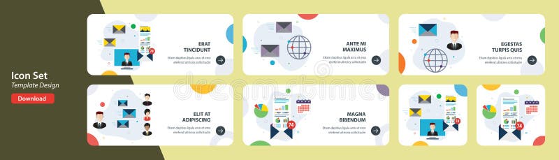 Inbox Message and Email Notification Stock Vector - Illustration of ...