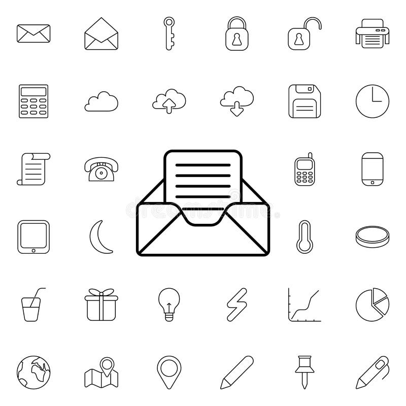 Inbox Sign 3d Colorful Box Tower Stock Illustration - Illustration of ...