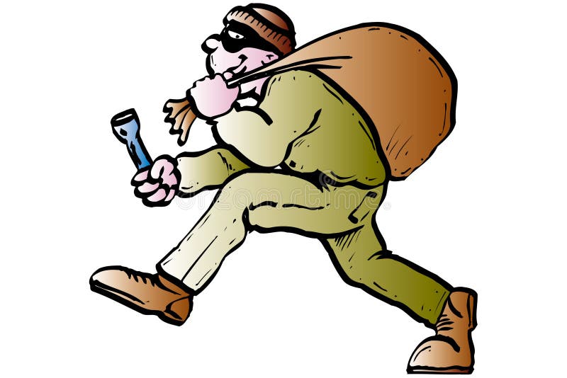 Dief vector illustratie. Illustration of inbreker, kostuum - 13109288