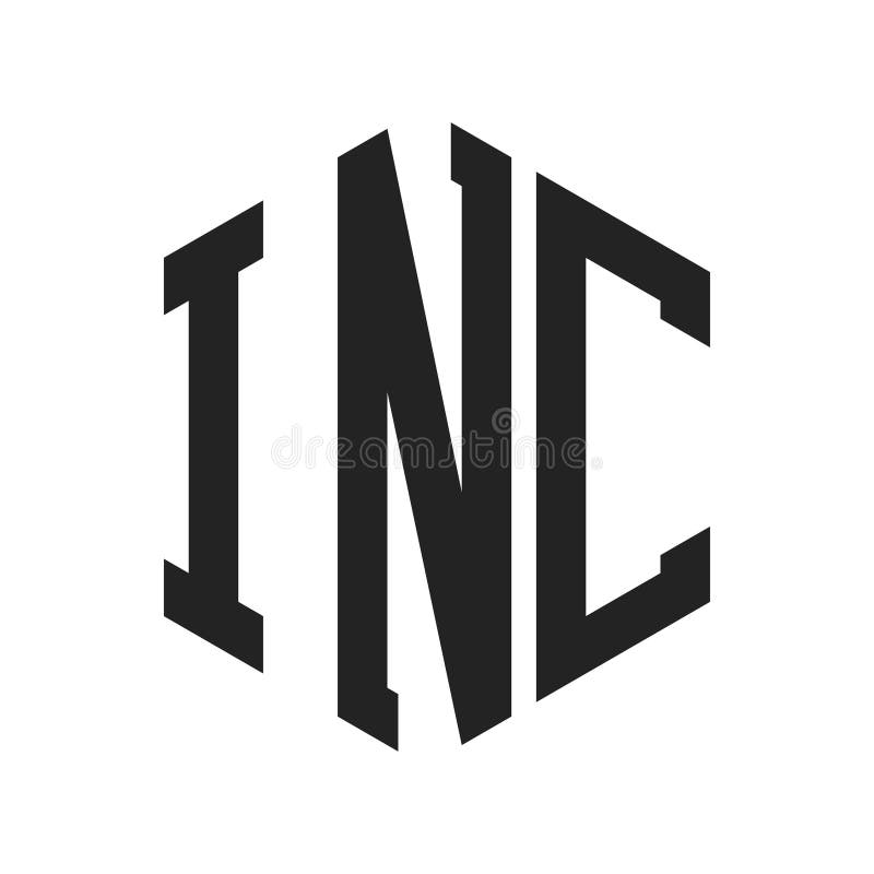 INC Logo Design. Initial Letter INC Monogram Logo Using Hexagon Shape ...