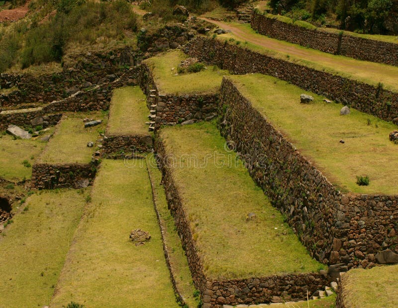 Inca agriculture terraces stock photo. Image of route - 22774890