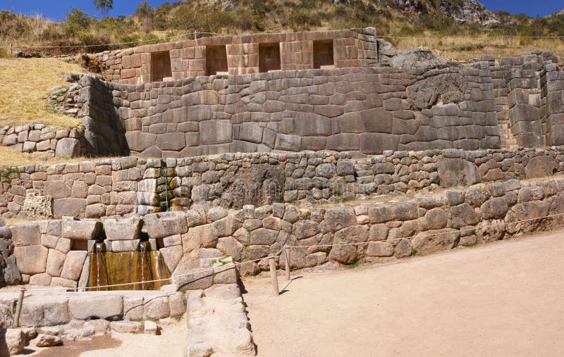 Inca Baths, Stone Architecture, Tambo Machay Stock Image - Image of ...