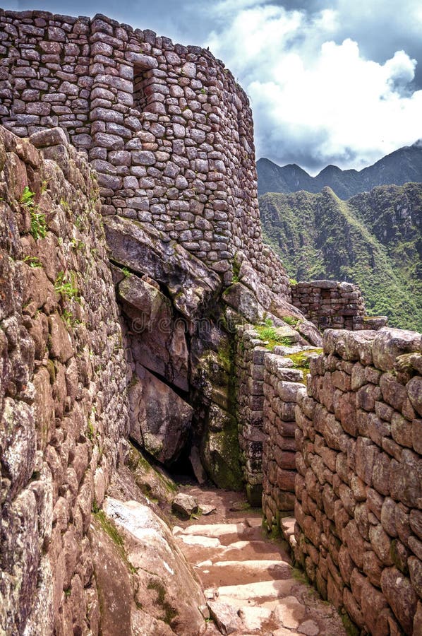 Inca City Machu Picchu (Peru) Stock Image - Image of building, llama ...