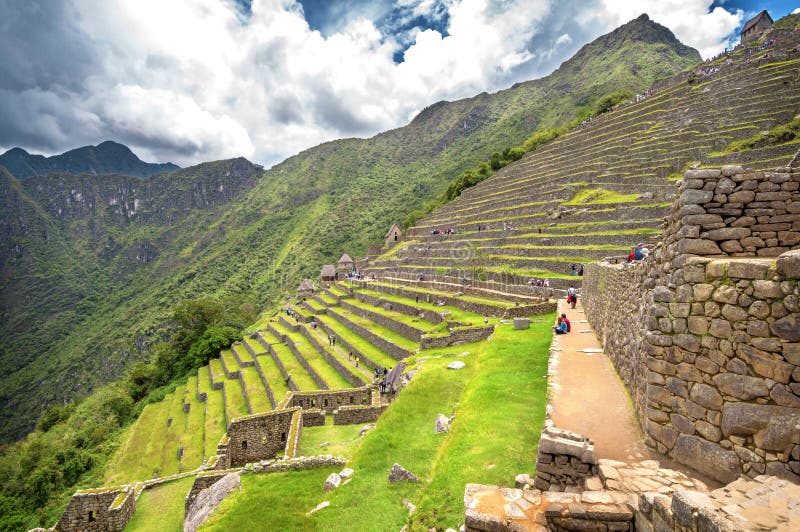 Inca City Machu Picchu (Peru) Stock Photo - Image of discover, llama ...