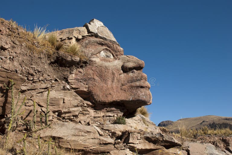 Inca Face stock photo. Image of huge, peru, wall, travel - 20466092