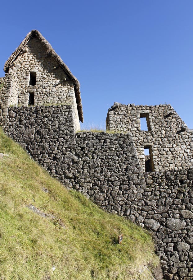 Inca House. Machu Picchu. Peru Stock Photo - Image of heritage, house ...