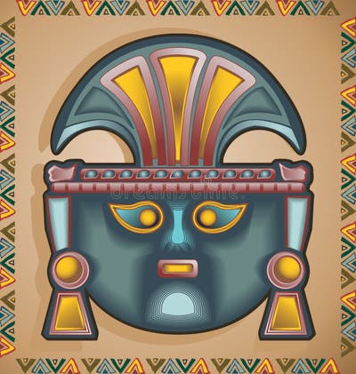Inca Mask stock vector. Illustration of cult, ancient - 8089395
