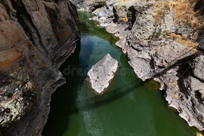 Inca Qeswachaka Bridge Made of Grass Stock Image - Image of bridge ...