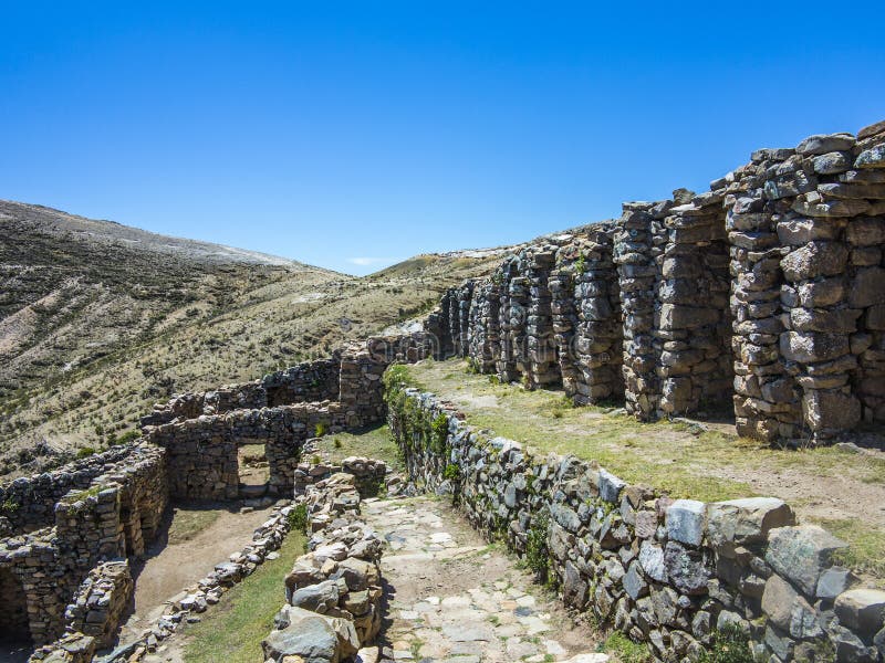 Inca Ruins Di Isla Del Sol, Bolivia Fotografia Stock - Immagine di ...