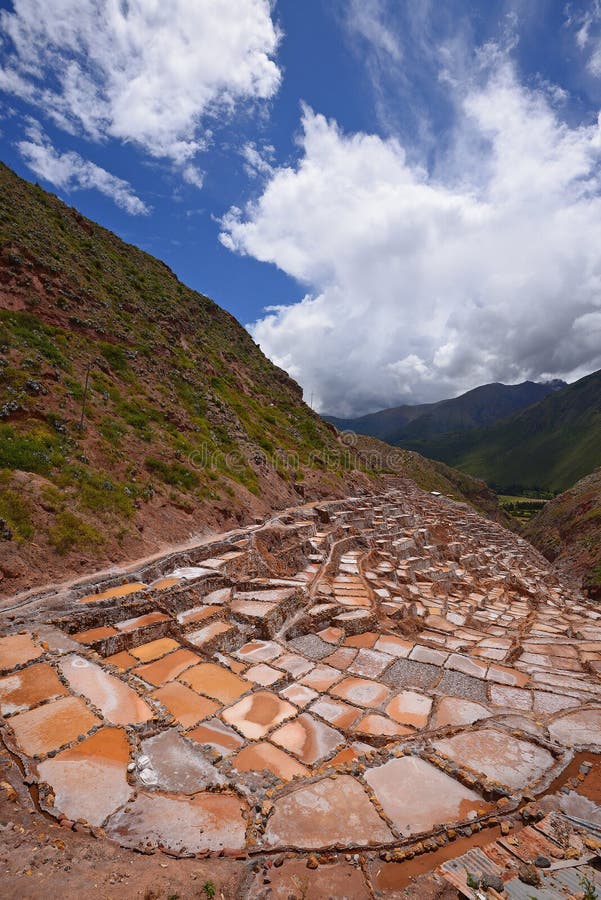 Inca salt farm stock image. Image of culture, peru, valley - 41572615