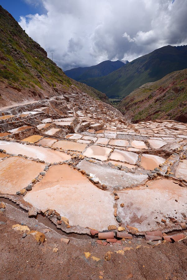 Inca salt farm stock image. Image of evaporation, valley - 44408713