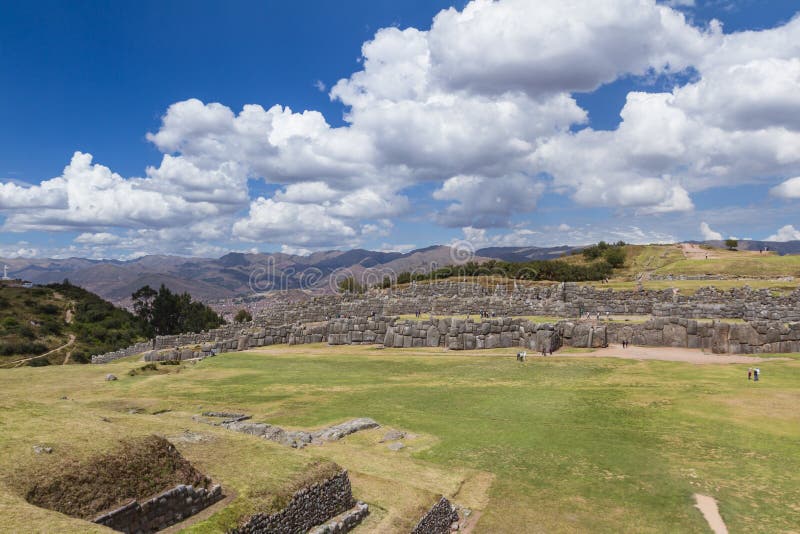 Inca Site of Saqsaywaman in Peru Stock Photo - Image of architecture ...