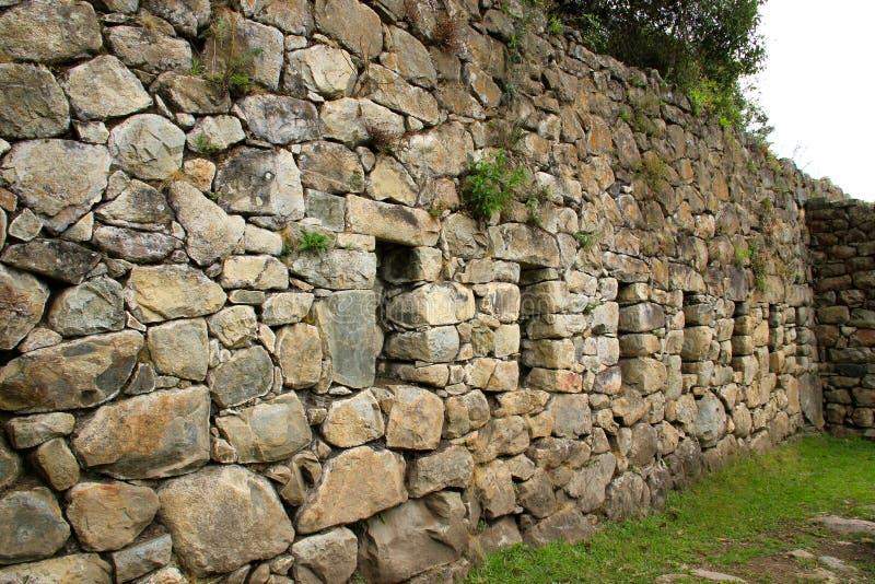 Inca Stone Rock Wall With Space For Art Picture. Image: 21851823
