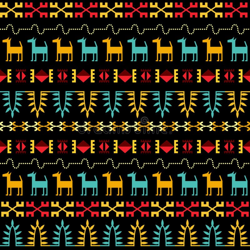 Inca Style Seamless Pattern Ilustración del Vector - Ilustración de ...