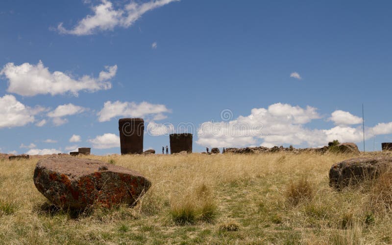 Inca tombs 2 stock photo. Image of clouds, south, america - 78081878