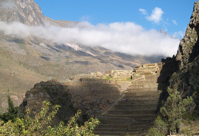 Incan ancient fortress stock photo. Image of ollantaytambo - 3284448