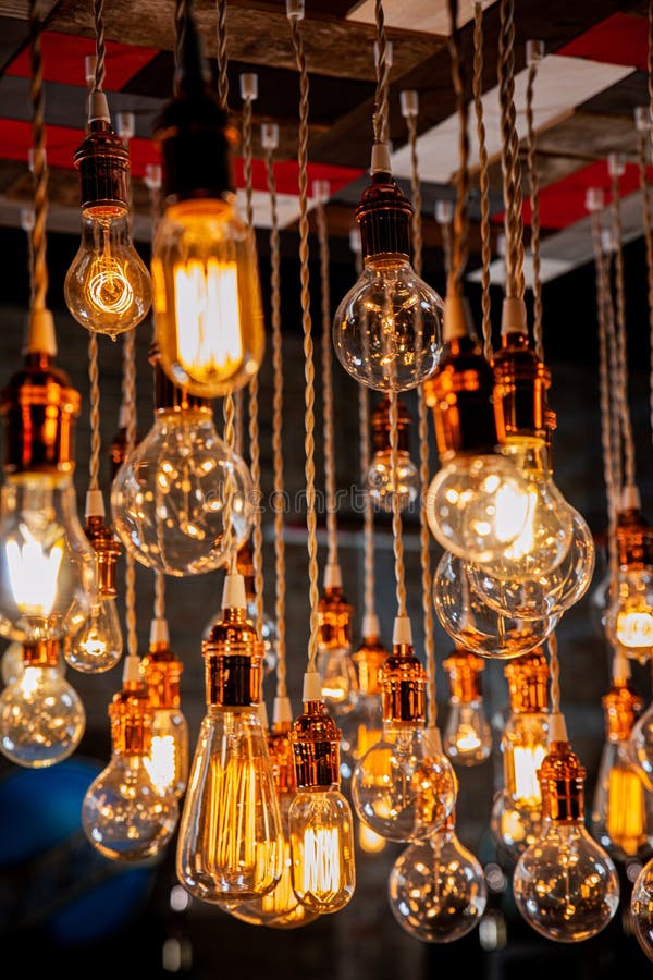 An Array of Hanging Potted Flowering Plants. Stock Image - Image of ...