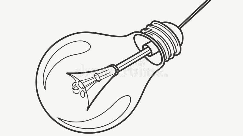 Incandescent Light Bulb, Simple Illumination, Classic Design, Vector ...