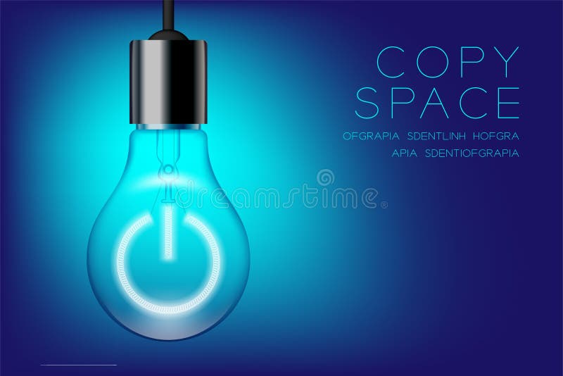 Incandescent Light Bulb Switch on Set Power Button Symbol, System ...