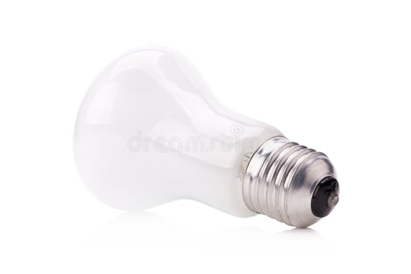 Incandescent Matt White Light Isolated on White Background Stock Image ...