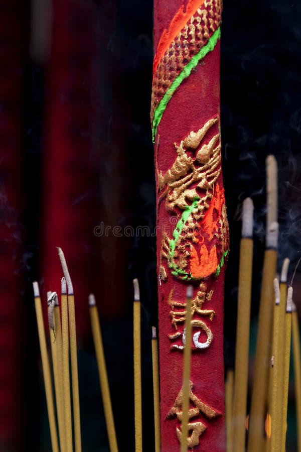 Incence Sticks in a Buddhist Temple Stock Image - Image of chinese ...