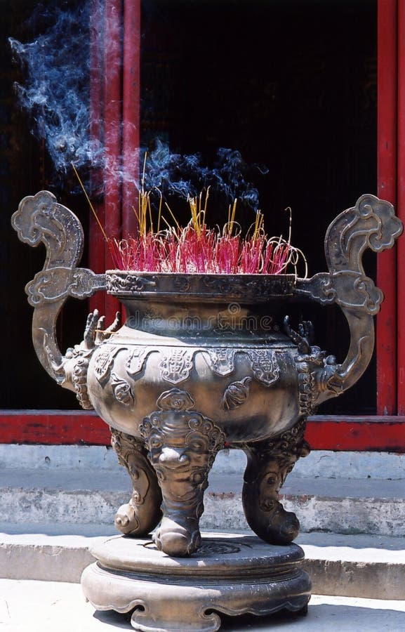 Incense Burning, Beijing stock image. Image of close - 11237567