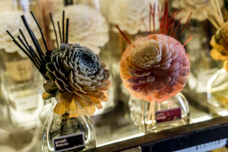 Incense Diffuser in Glass Container - Crystal Editorial Photography ...