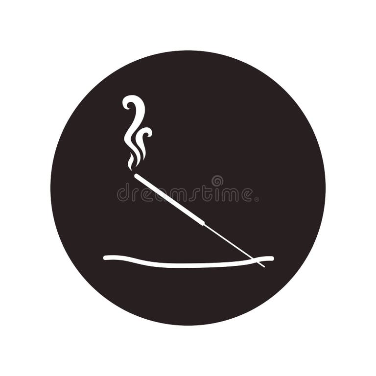 Incense Icon Flat stock vector. Illustration of sign - 128829453