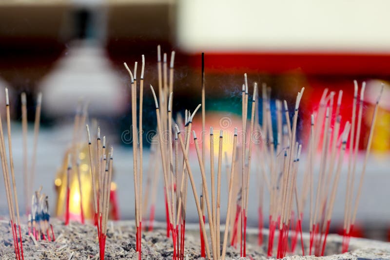Incense in a Pot in a Temple Stock Image - Image of close, pagoda ...