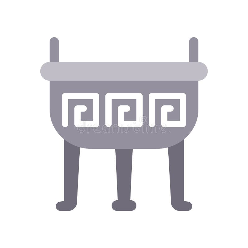 Incense Pot Vector, Chinese Lunar New Year Flat Style Icon Stock Vector ...