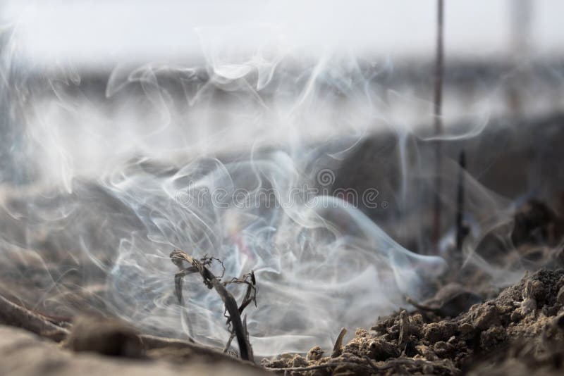 Smoke of burning incense stock photo. Image of region - 107451762
